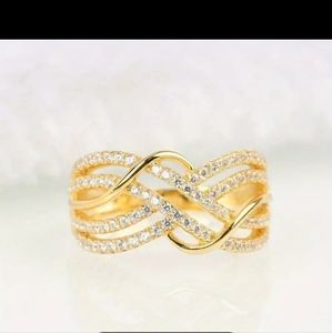 Jewelry | Gold Intertwined Design Ring 8 | Poshmark